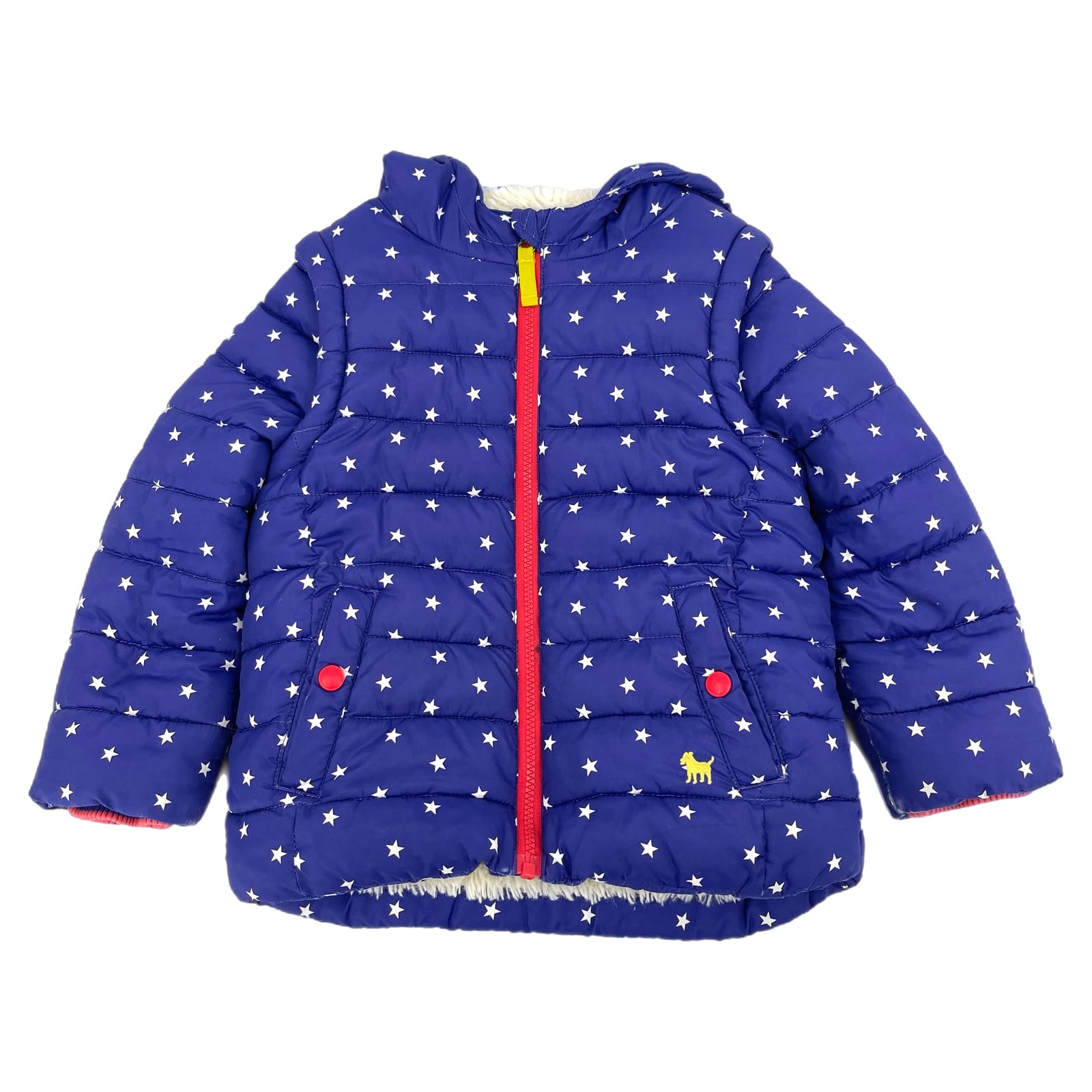 Mini Boden Blue Star Print Puffer Jacket Mini Boden Blue Star Print ...
