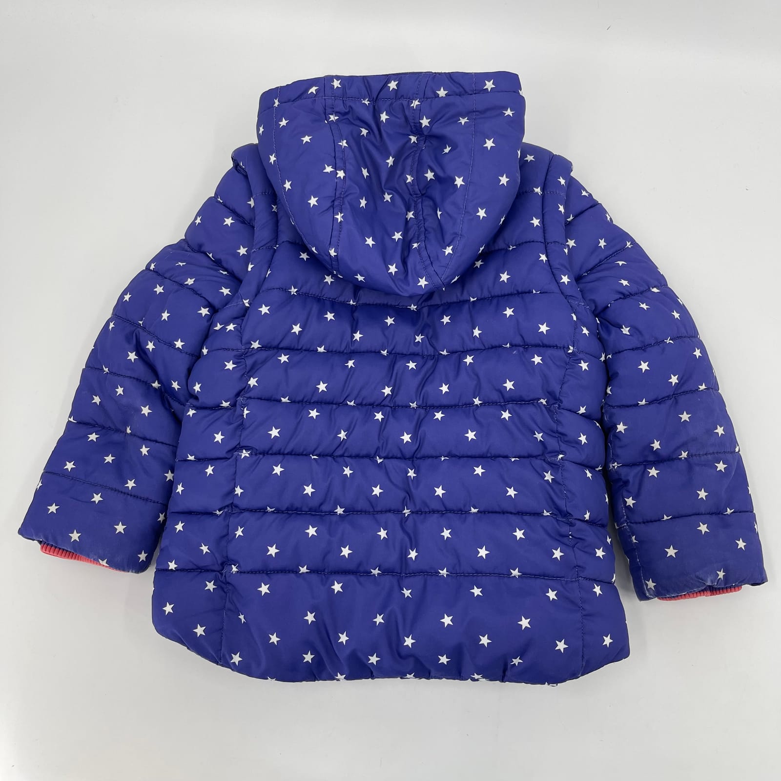 Mini Boden Blue Star Print Puffer Jacket Mini Boden Blue Star Print ...