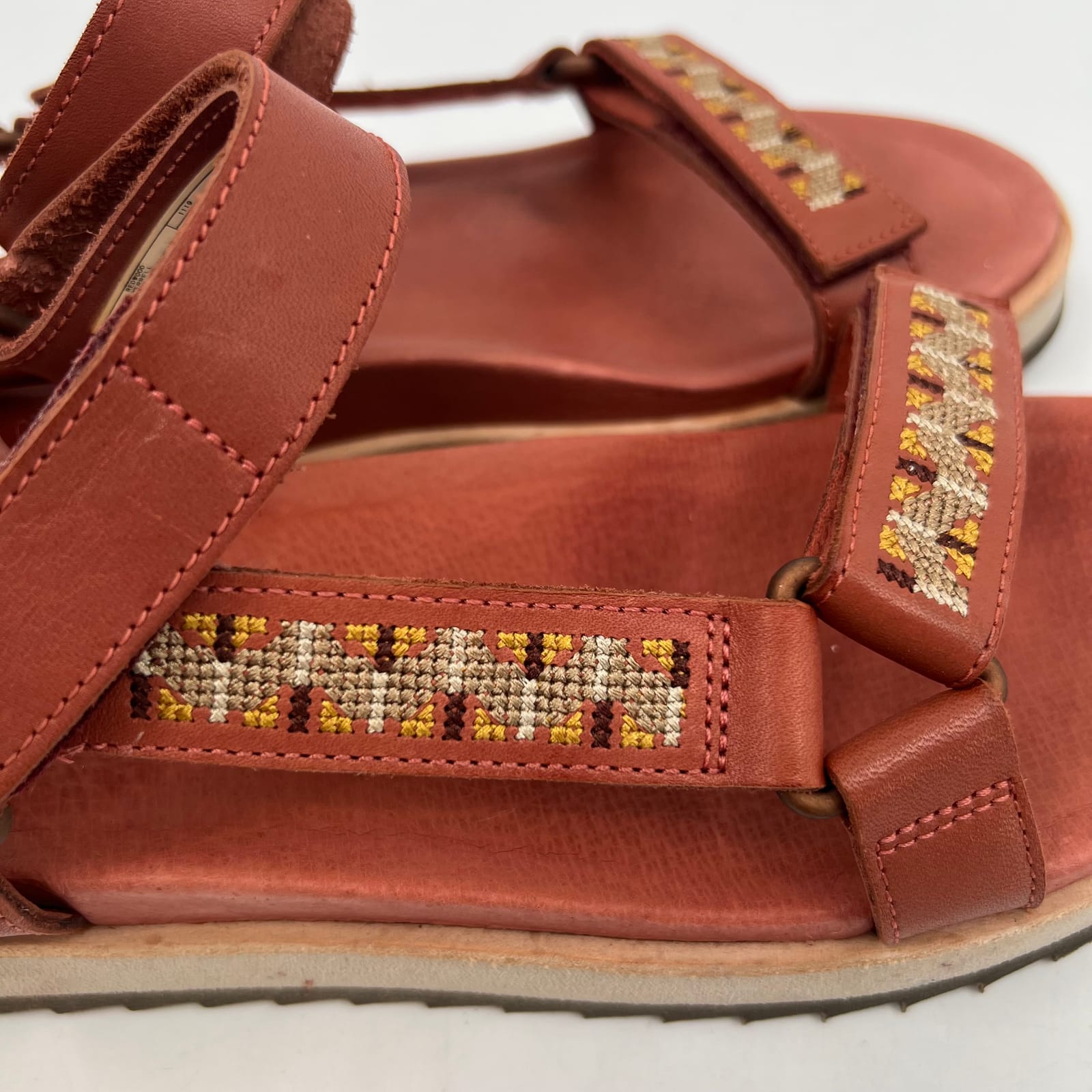 Merrell Red Adjustable Strap Leather Sandals Merrell Red Adjustable ...