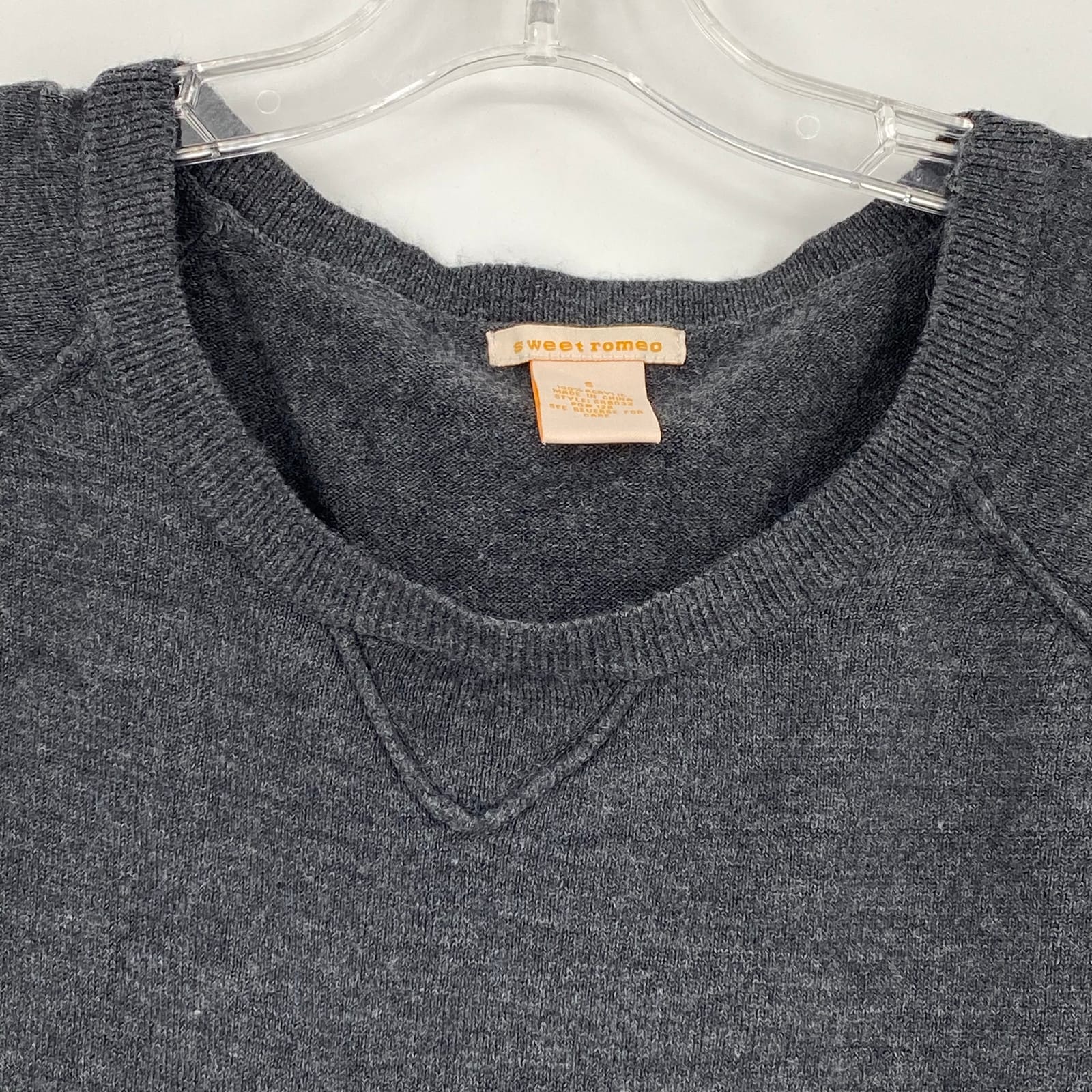 Sweet Romeo Gray Acrylic Sweater Sweet Romeo Gray Acrylic Sweater Size ...