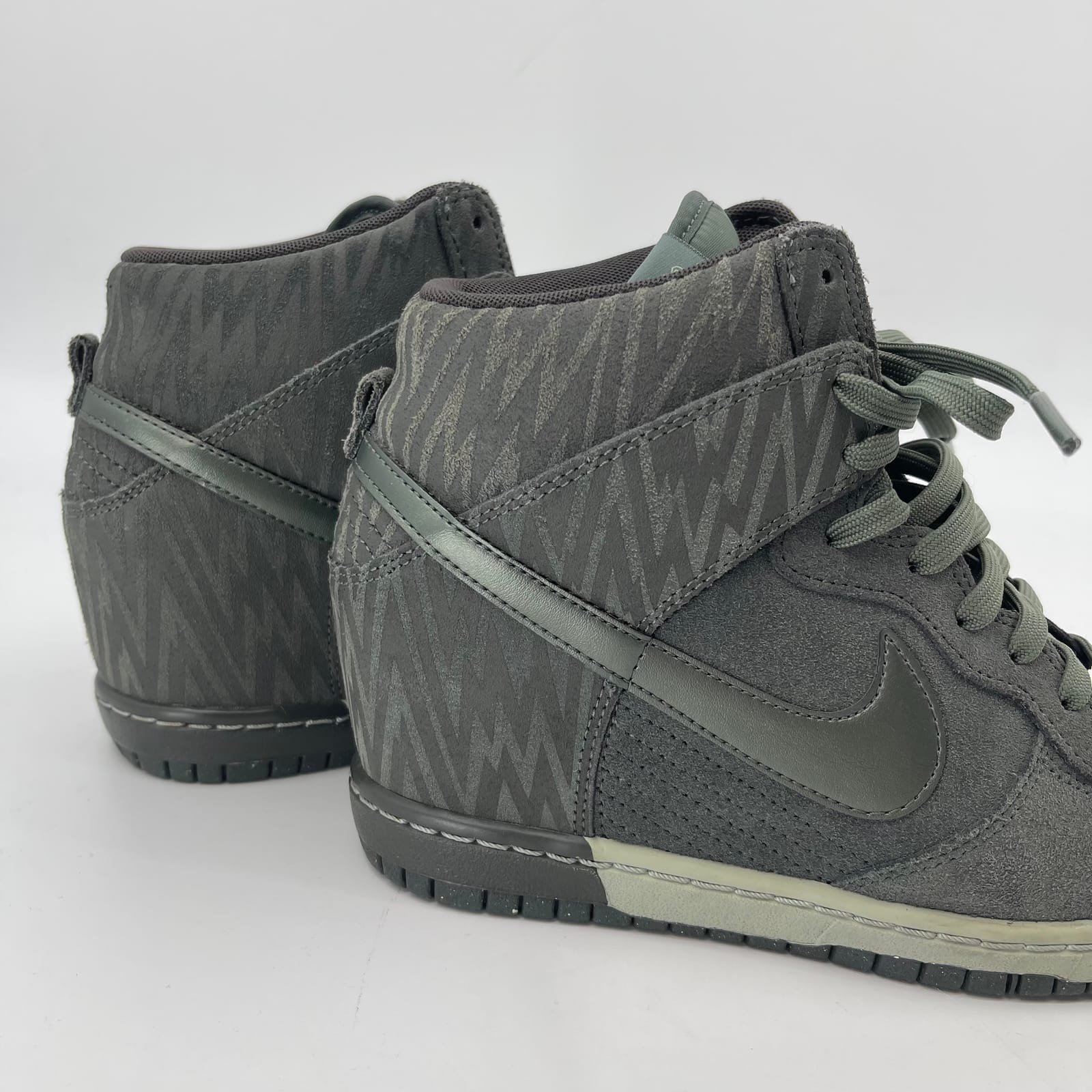 Nike Jade Green Sky Dunk Hi Hidden Wedge Sneakers Nike Jade Green Sky ...