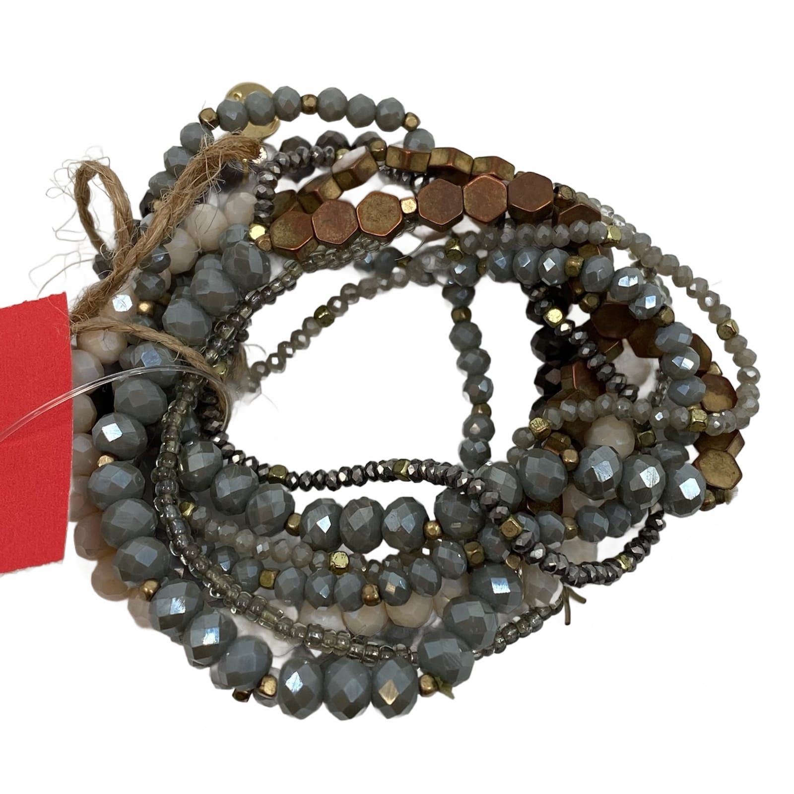 Liza Gray/Black Beaded Bracelet Liza Gray/Black Beaded Bracelet Size OS ...