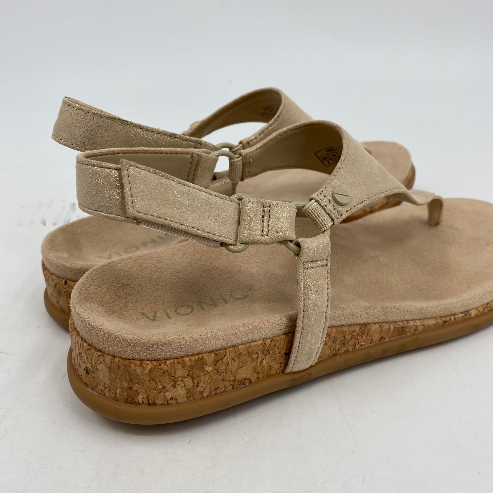 Vionic Gold Tan Kirra II Sparkle Comfort Sandals Vionic Gold Tan Kirra ...