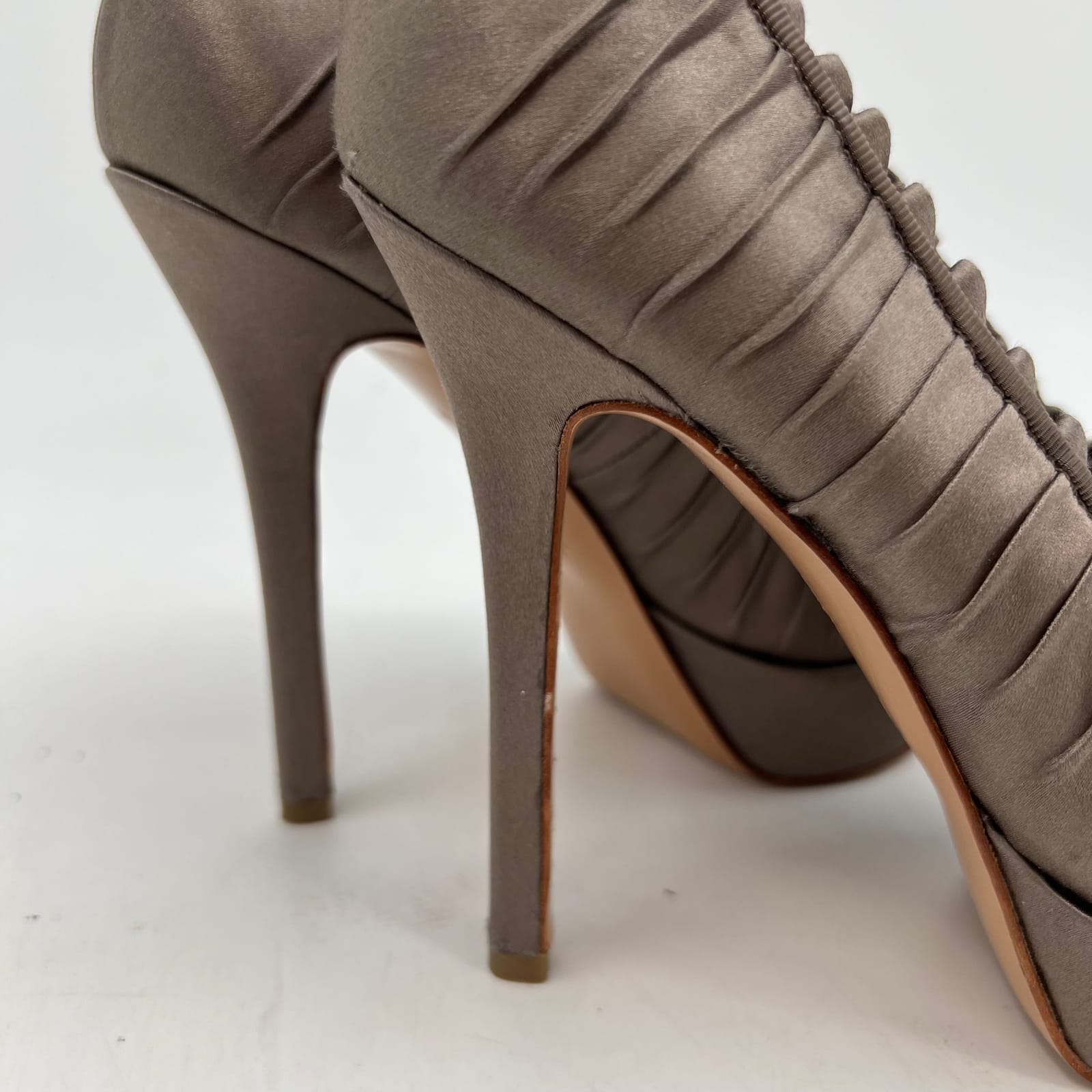 Joan & David Gray Ruched Peep Toe Pumps Joan & David Gray Ruched Peep ...