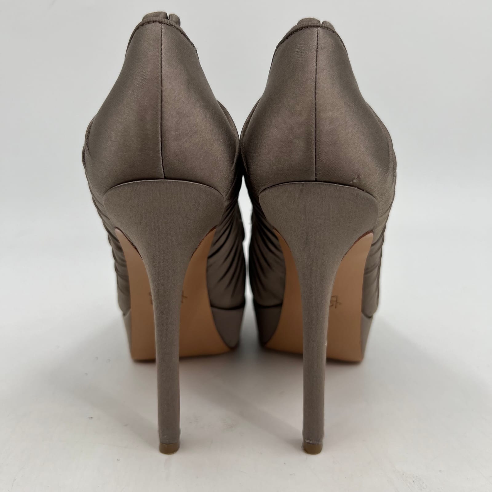 Joan & David Gray Ruched Peep Toe Pumps Joan & David Gray Ruched Peep ...