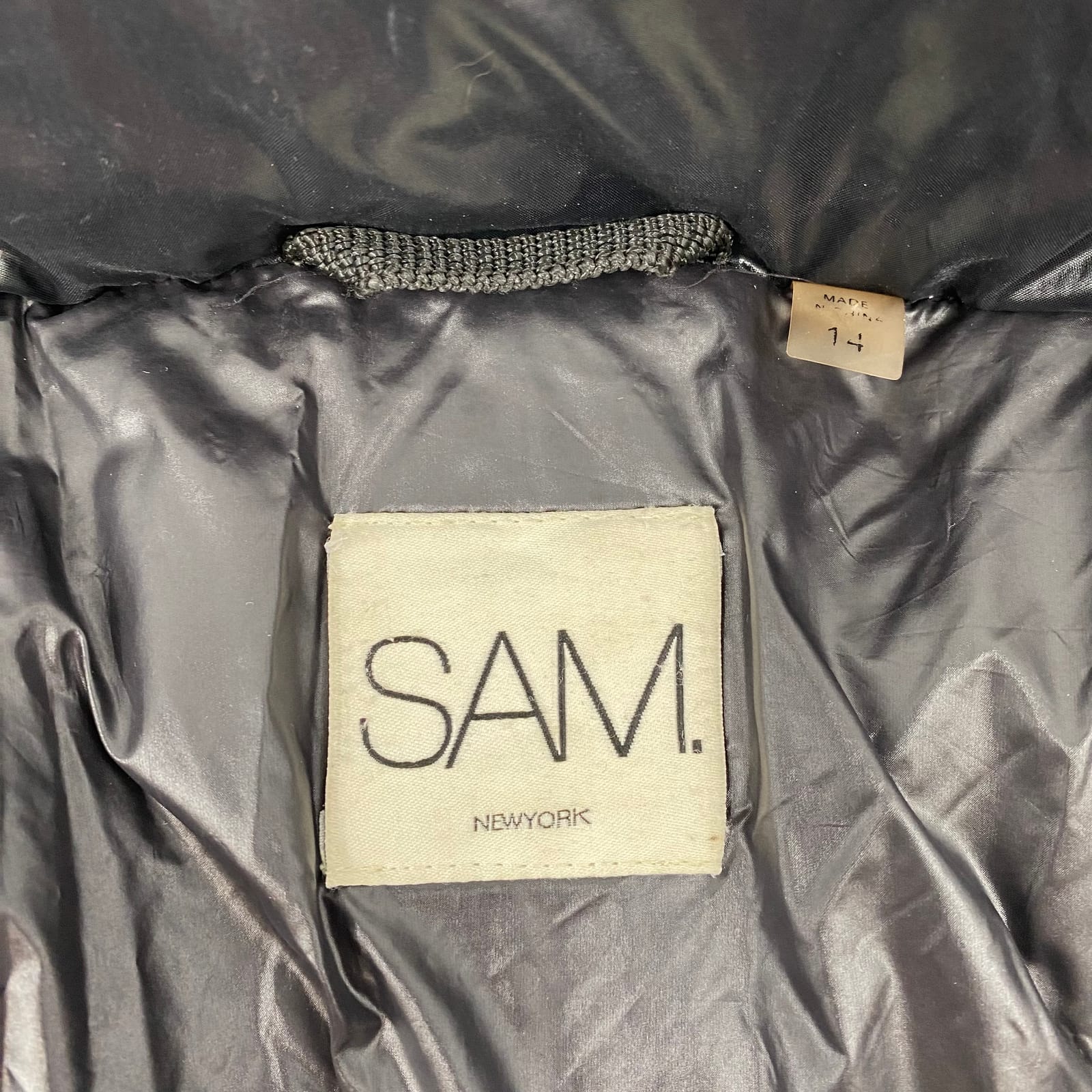Sam New York Black Goose Down Puffer Jacket Sam New York Black Goose ...