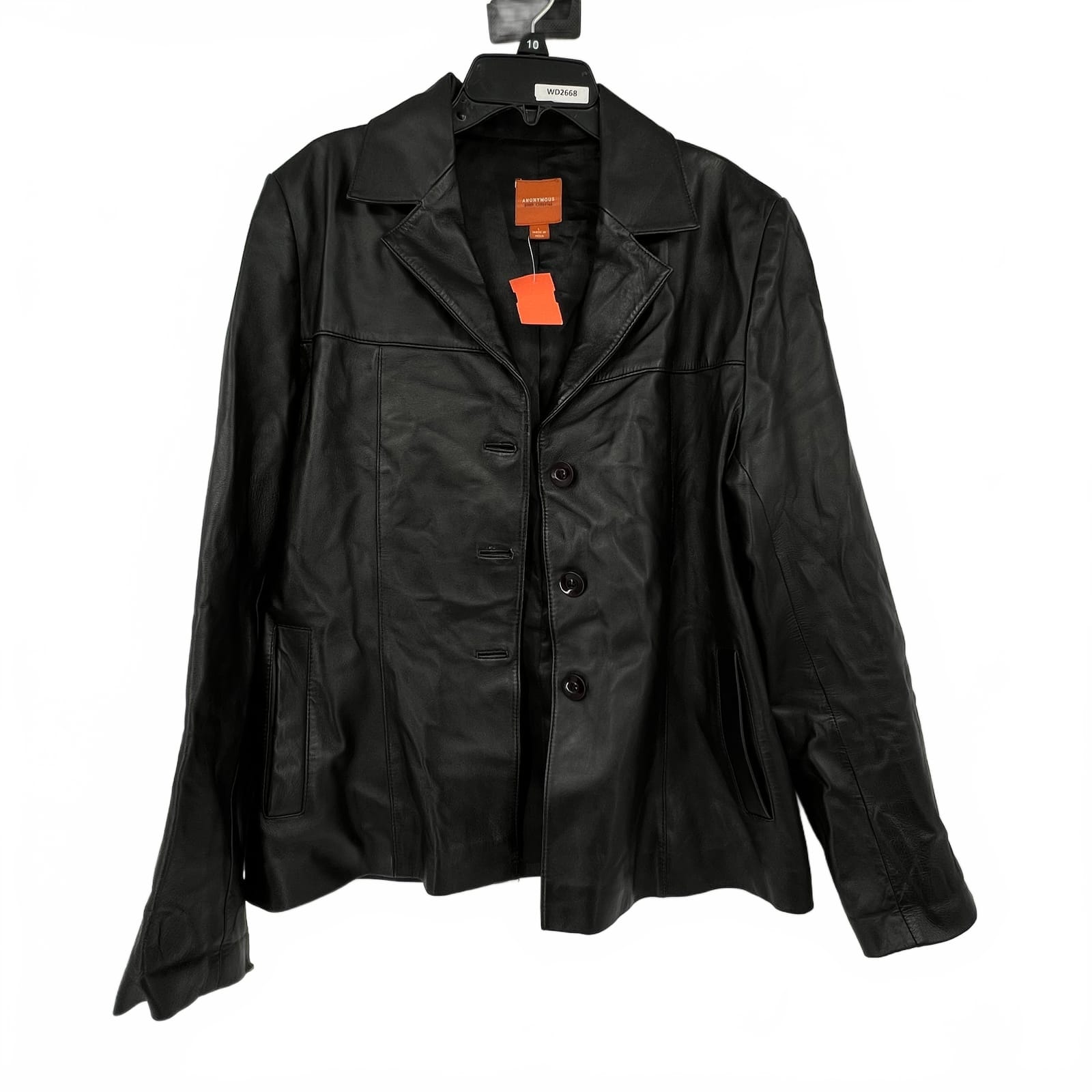 Anonymous Black Leather Jacket Anonymous Black Leather Jacket Size L ...